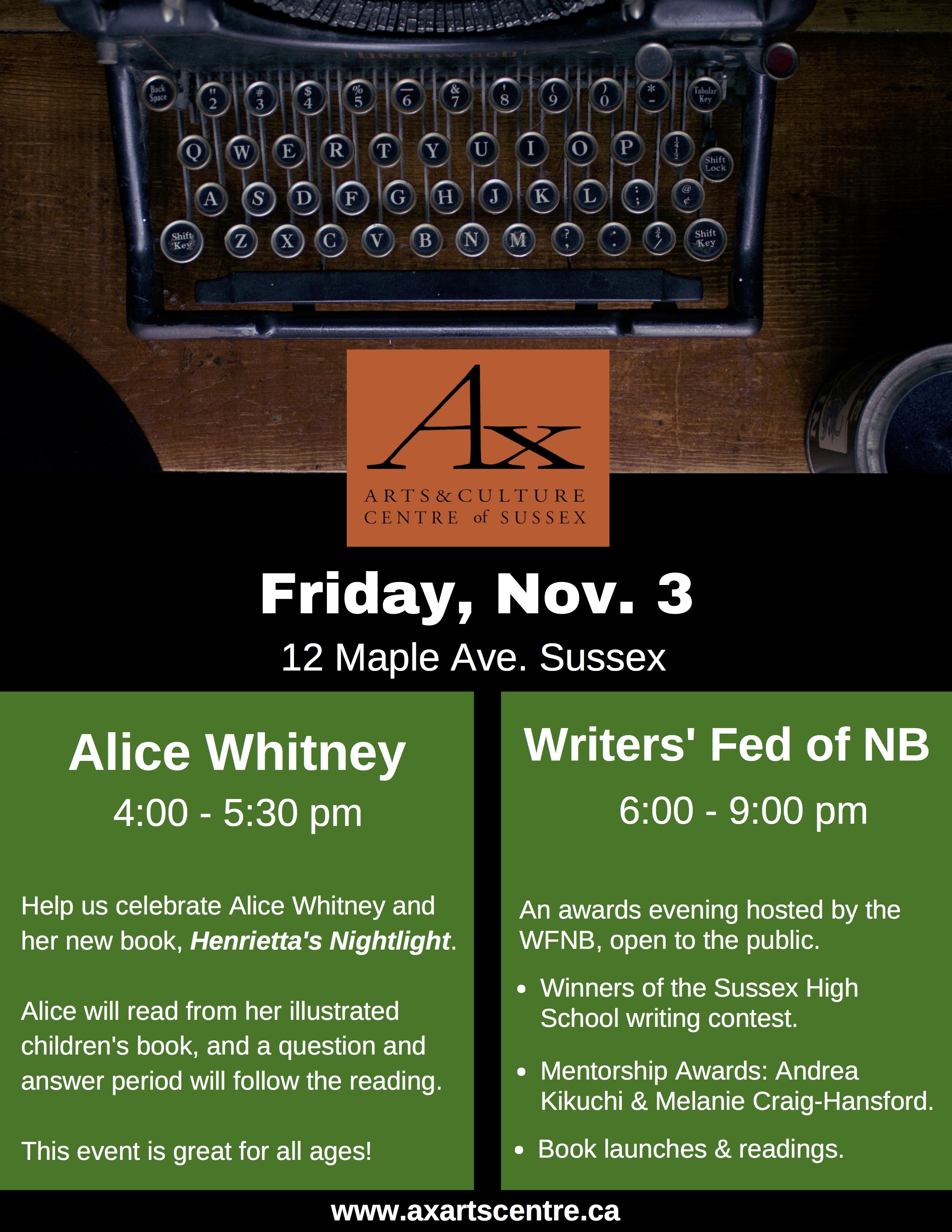 Alice Whitney Reading and Q&A, followed by the Writers' Federation of ...